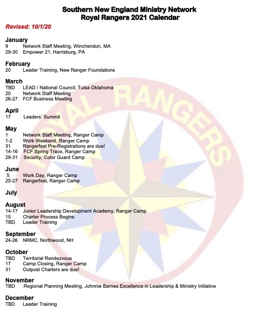 Royal Rangers – Southern New England Ministry Network of the Assemblies ...